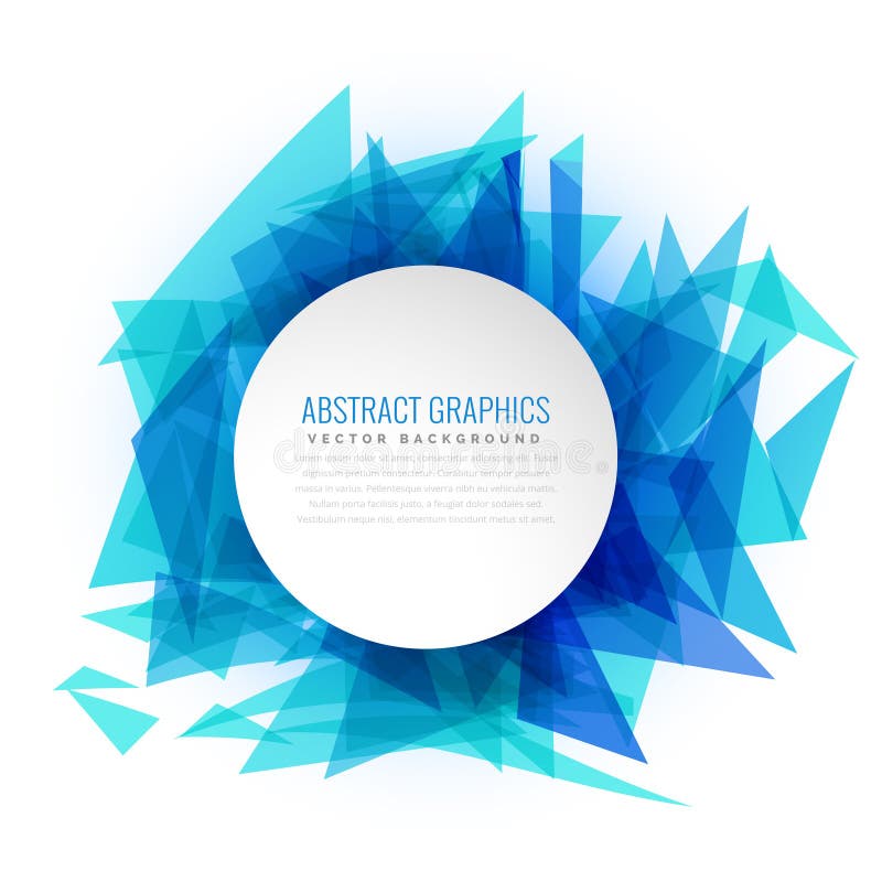 Blue Abstract Triangle Background Frame Stock Vector - Illustration of ...
