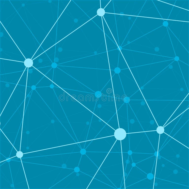 Blue Abstract Triangle Network Background Vector, Flat Design, Digital ...