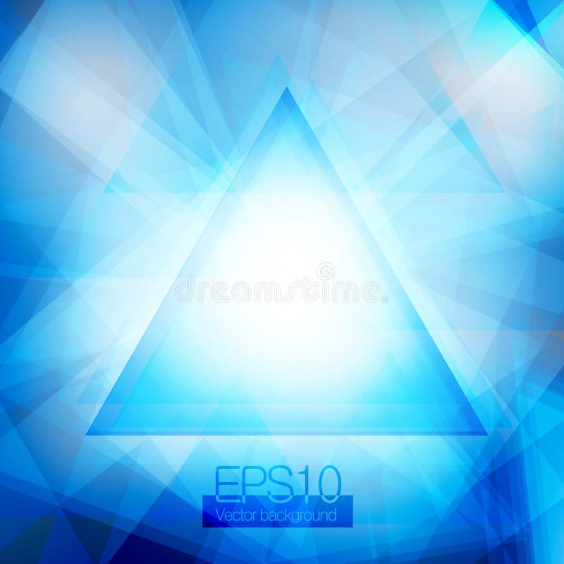 Blue abstract triangles stock vector. Illustration of cold - 189160261