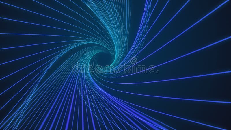 Blue Abstract Tunnel Warp Background Loop Stock Video - Video of ...