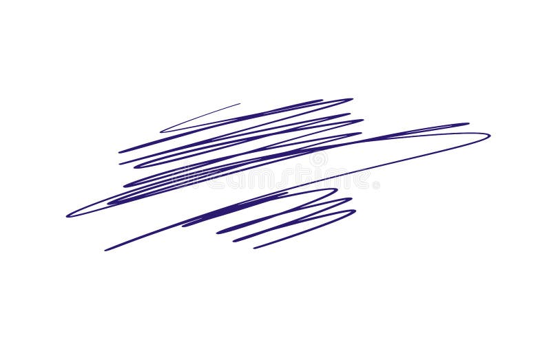 Blue Abstract Vector Wavy Calligraphy Line. Illustration Element of ...