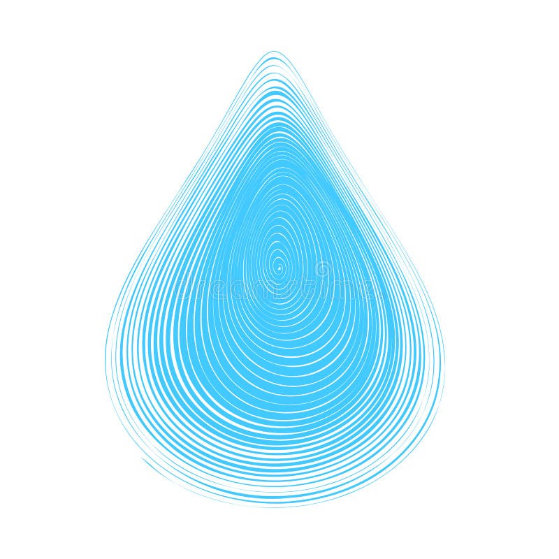 Blue abstract water drop. stock vector. Illustration of fresh - 109350280