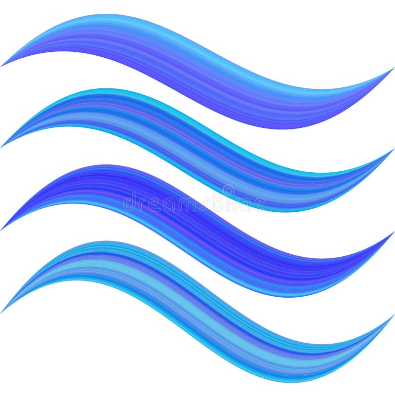 Blue Abstract Water Symbol Element Design Set Stock Vector ...