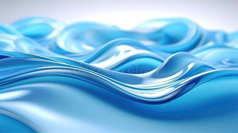 Blue Abstract Water Waves Background. Created with Generative AI Stock ...