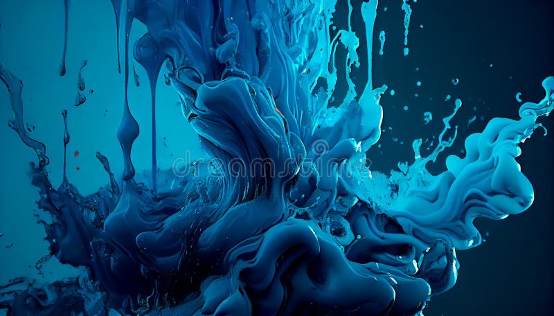 Blue Abstract Watercolor Background. Generative AI Stock Illustration ...