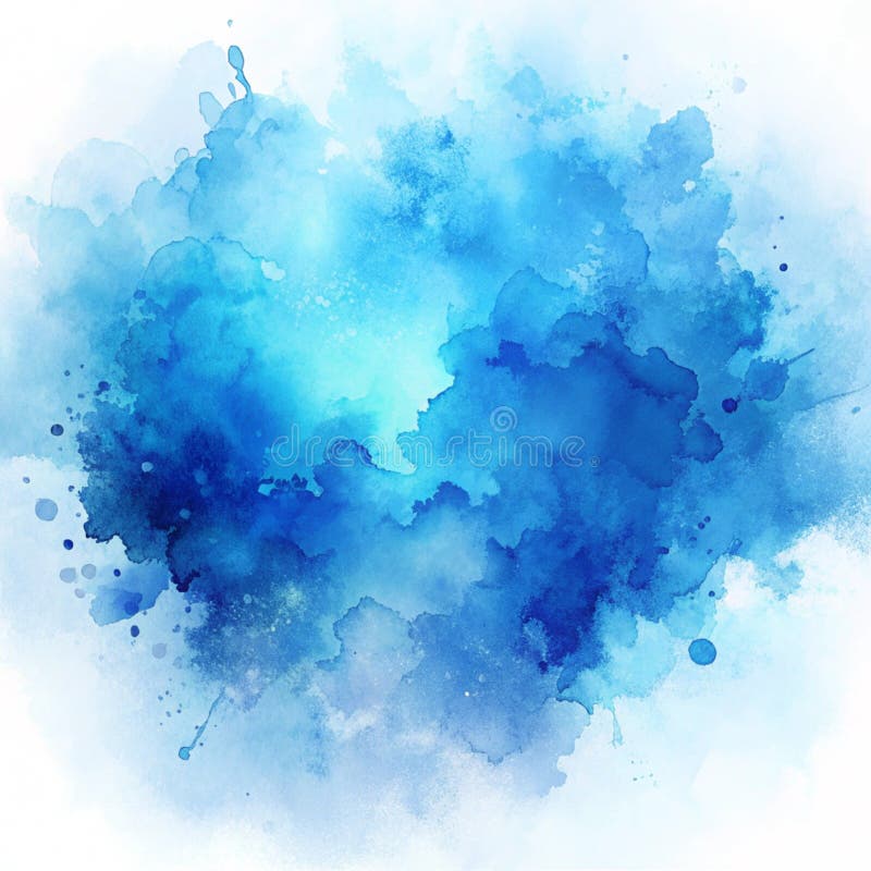 Blue Abstract Watercolor Texture Stock Illustration - Illustration of ...