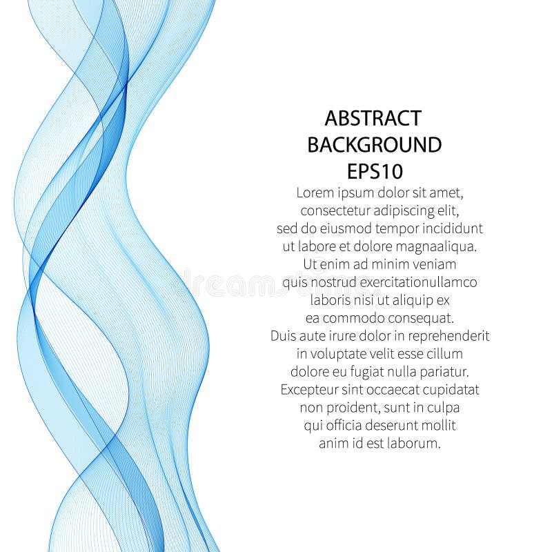 Blue Abstract Wave As a Design Element. Presentation Template. Banner for Advertising. Eps 10 ...