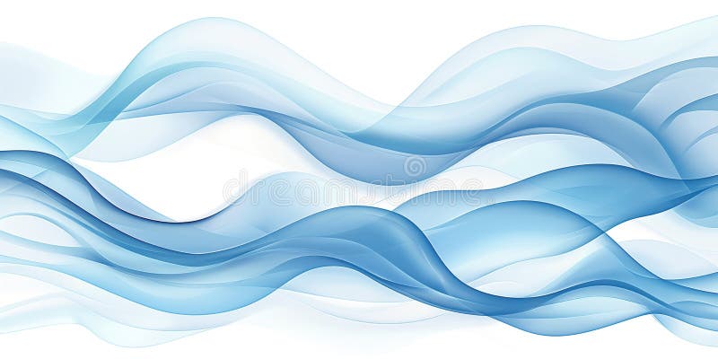 Blue Abstract Wave Design for Wallpaper. Digital Illustration of ...