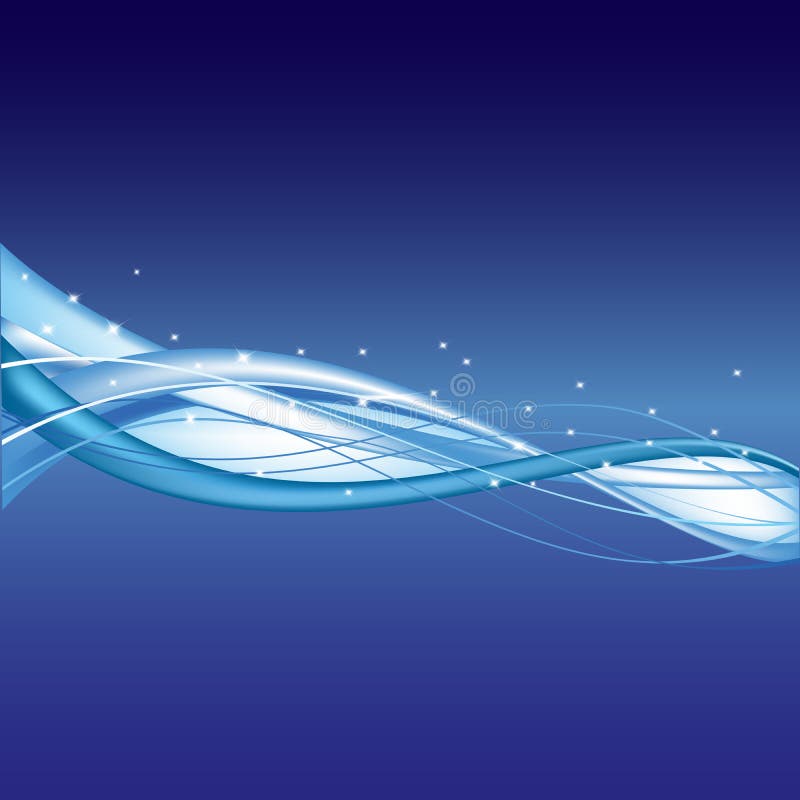 Blue Abstract Wave Line Background Stock Vector - Illustration of ...