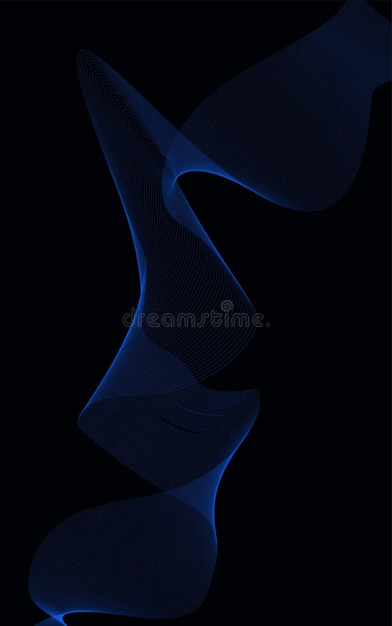 Blue Abstract Waves Dark Vector Art Abstrac Back Ground Desigen, Stock ...