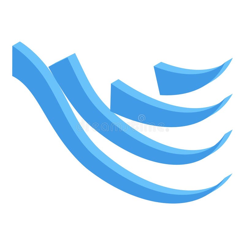 Blue Abstract Waves Forming Modern Logo Design Element Stock ...