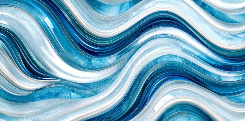 A Blue Abstract Wavy Line Abstract Art, a Wave Abstract, 3D Stock Image ...