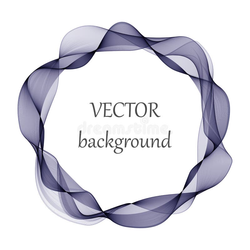 Blue Abstract Wavy Lines Background in the Shape of a Circle, Round ...