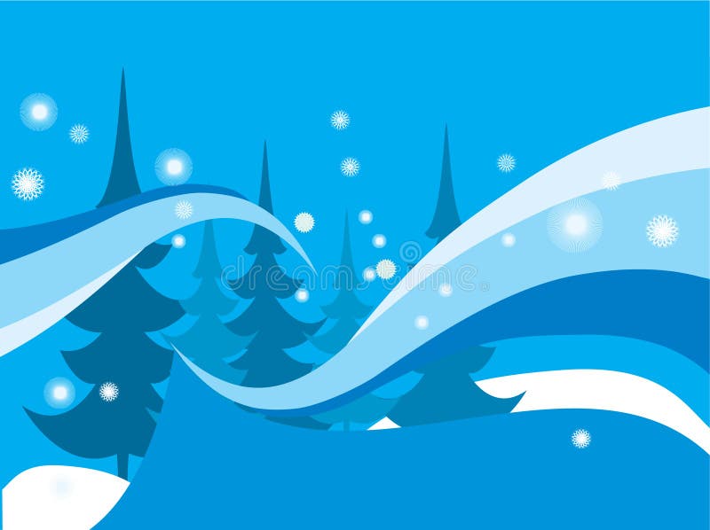 Blue Abstract Winter Background Stock Illustration - Illustration of ...