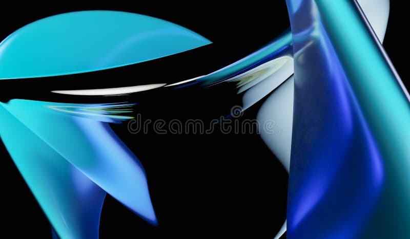 Blue Abtract Background Some Light Spin, 3d Rendering Stock ...