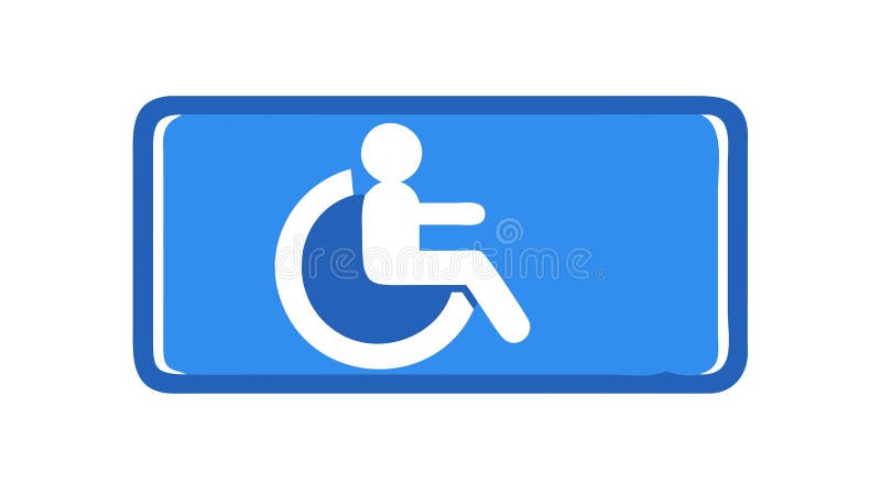 Blue Accessibility Sign Wheelchair Symbol Easy Access Icon Vector ...