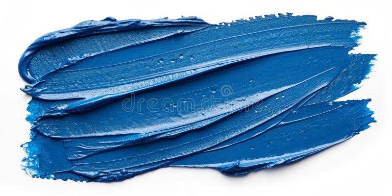 Blue Acrylic Paint Swatch, Isolated on White Background, Texture ...