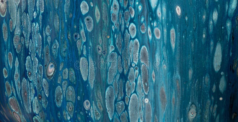 Blue Acrylic Painting Made with Ink Mixture on Canvas Stock Image ...