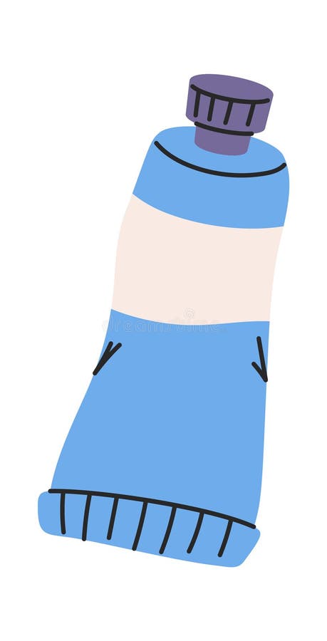 Blue Acrylic Paints Tube Drawing Stock Vector - Illustration of tube ...