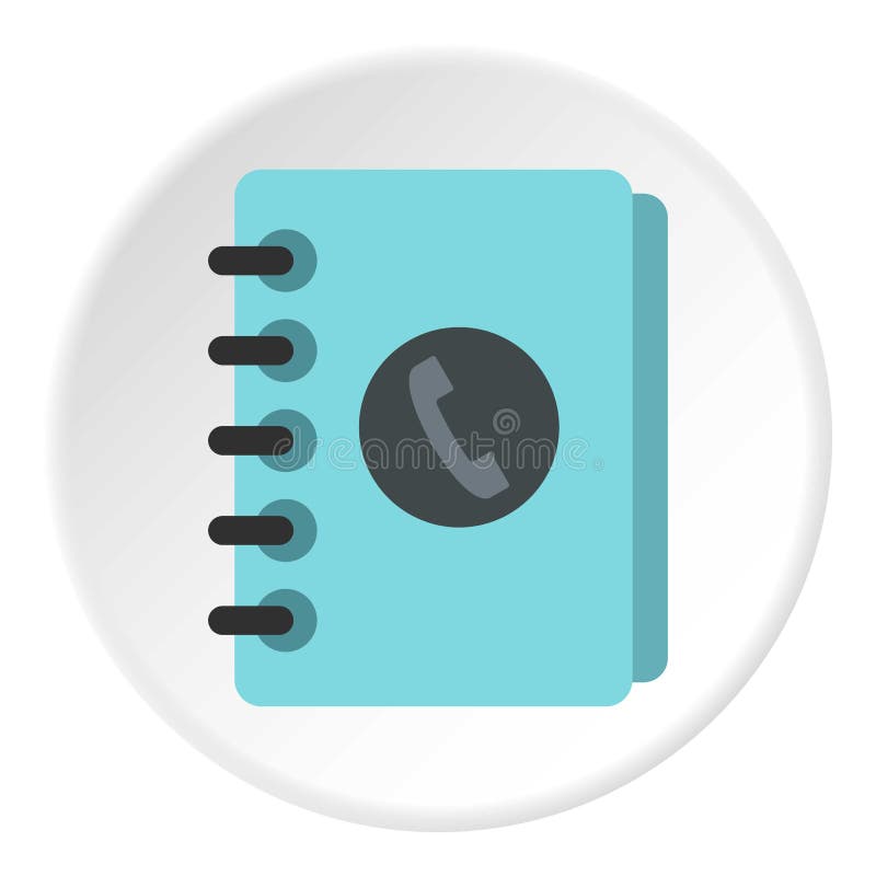 Blue Address Book Icon Circle Stock Vector - Illustration of paper ...