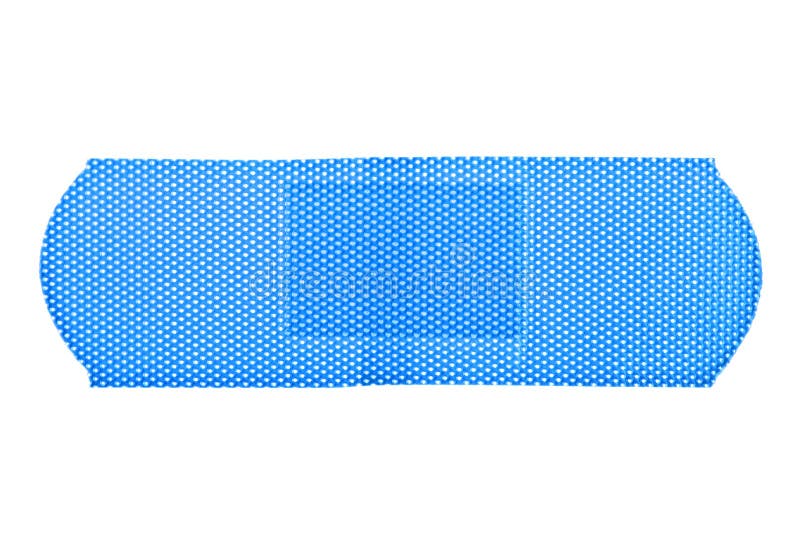 Blue Adhesive Plaster on White Background Stock Image - Image of patch ...