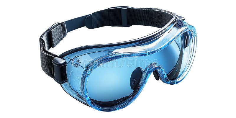 Blue Adjustable Safety Goggles with Strap for Industrial Use on ...