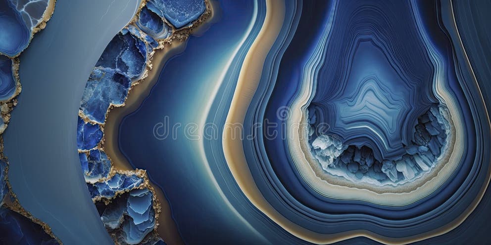 Blue Agate Background for Invitations and Posters. Stock Illustration ...