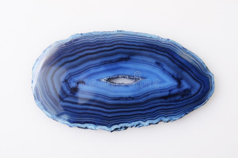 Blue agate gem stone stock photo. Image of stone, agate - 99682630