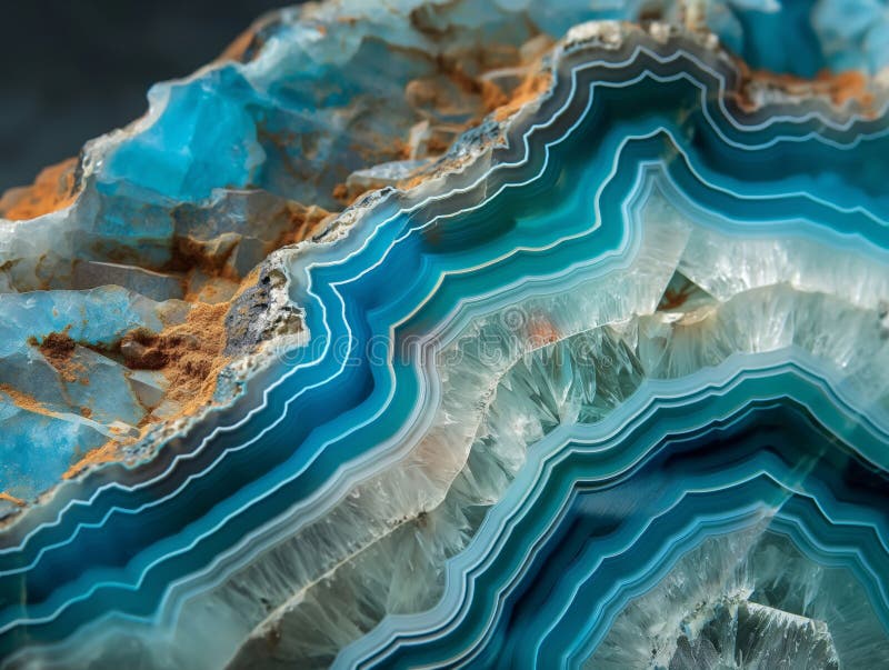 Blue Agate Slice Close-Up stock photo. Image of beauty - 316523368