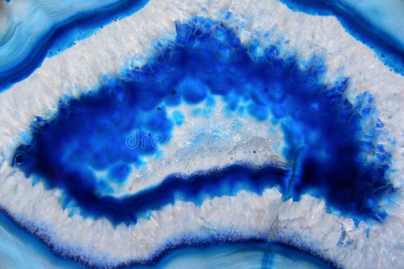 BLUE AGATE SLICE stock image. Image of crystals, geode - 111595085