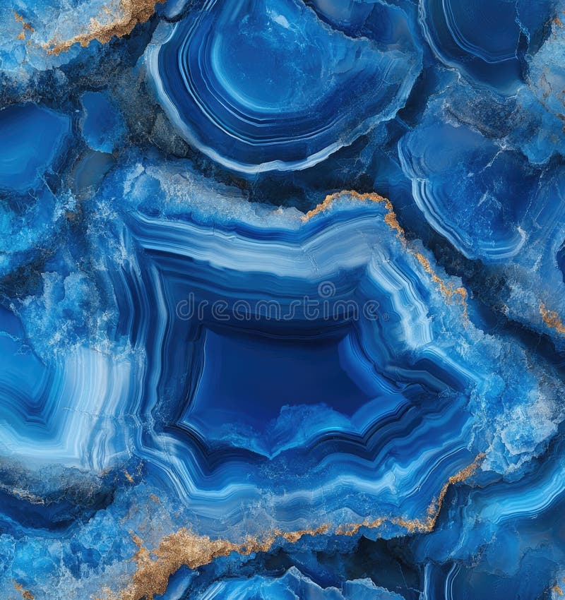 Blue Agate Stone Texture Background Seamless Pattern Stock Illustration ...