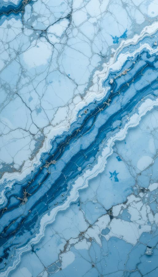 Blue Agate Stone Texture with Bands and Veins Stock Image - Image of ...