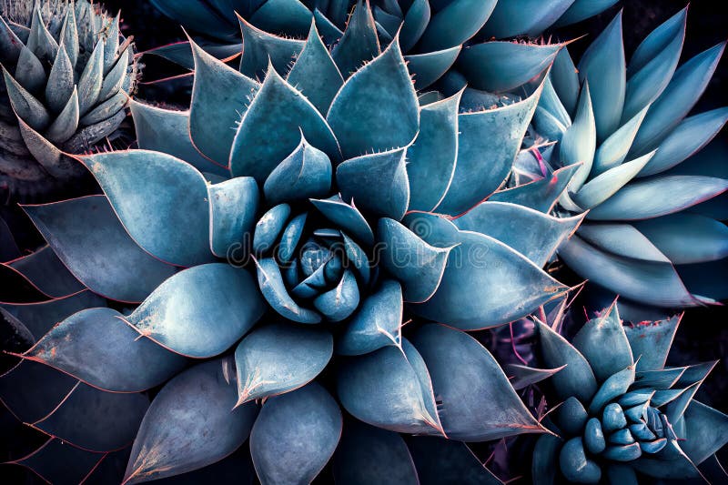 Blue Agave Cactus Close-up. Generative AI, Generative, AI Stock ...