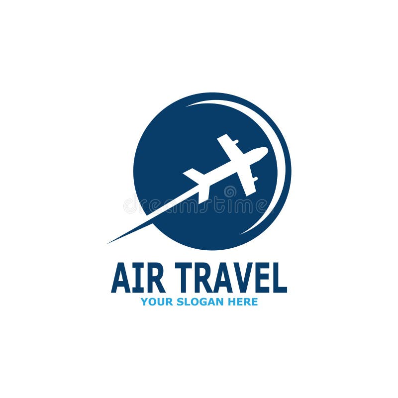 Blue Air Travel Agency Travel Logo Template Stock Illustration ...