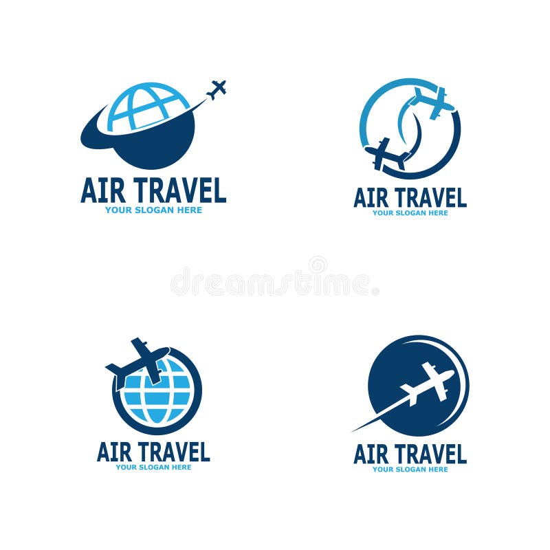 Blue Air Travel Agency Travel Logo Template Stock Illustration ...