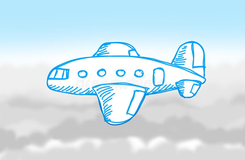 Drawing of aircraft stock vector. Illustration of engineering - 21960432