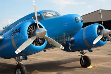 Blue airplane stock image. Image of aerospace, view, airport - 3709279