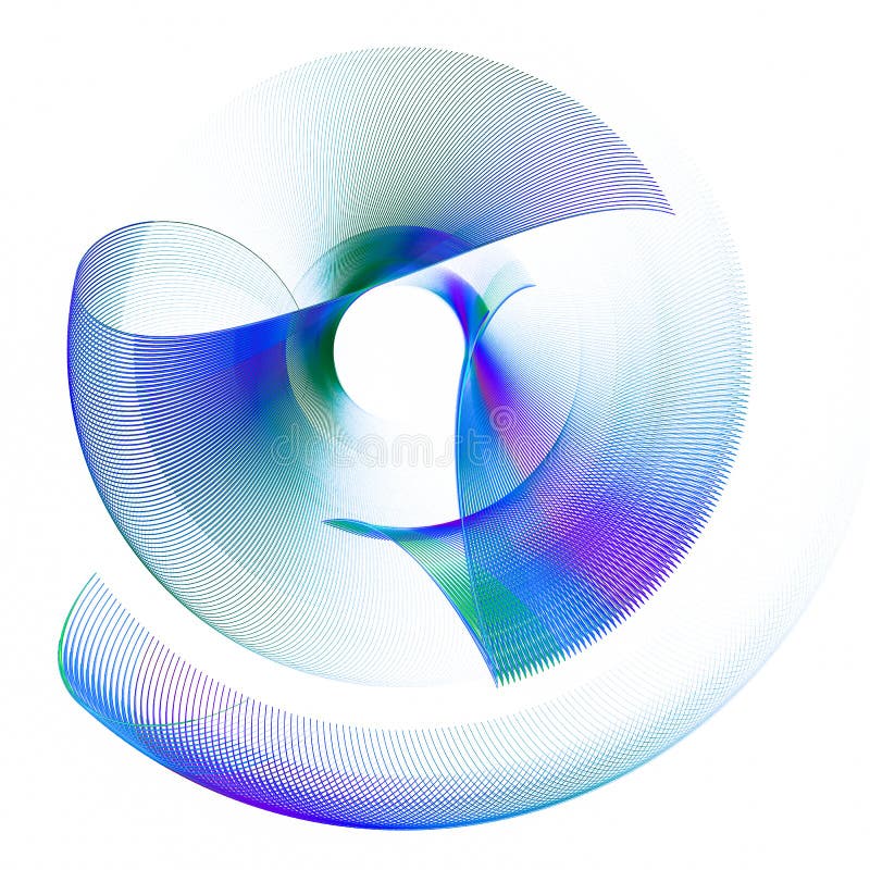 Blue Airy Particles Flow Vector Design, Abstract Background with Wave ...