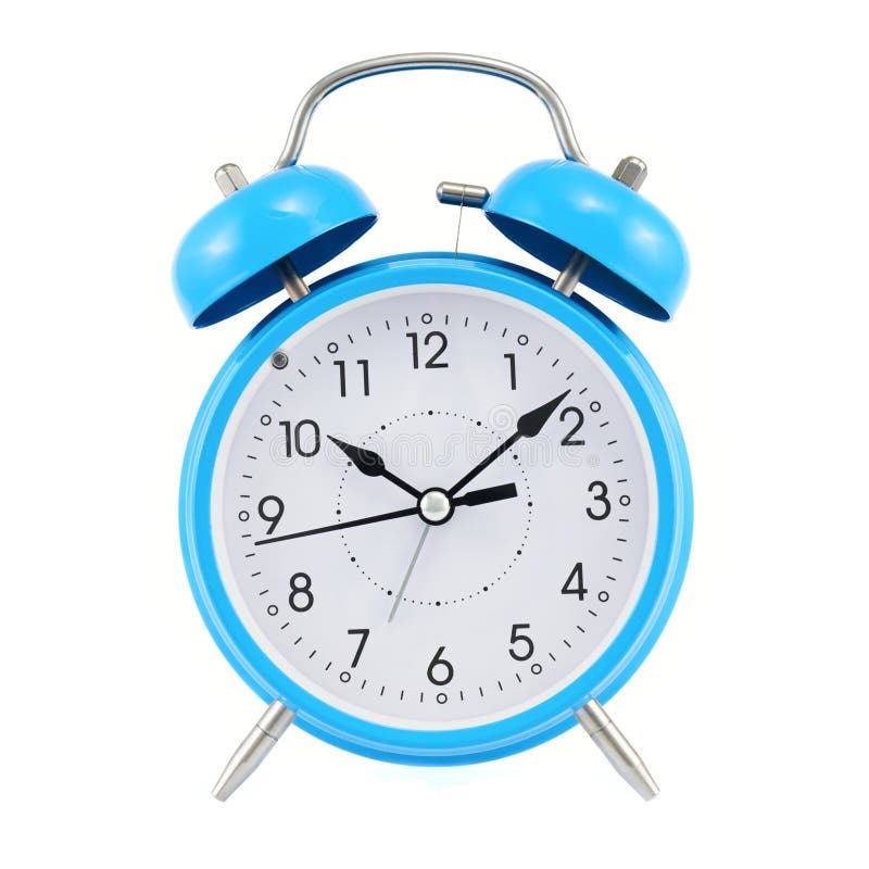 Blue alarm clock stock photo. Image of alarm, retro, hours - 17117626