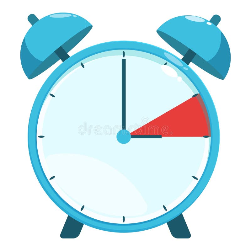 Blue Alarm Clock Showing Deadline Approaching with Red Area Stock ...