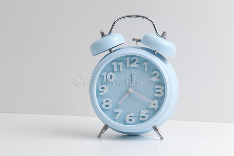 Blue alarm clock stock image. Image of deadline, vertical - 100059817