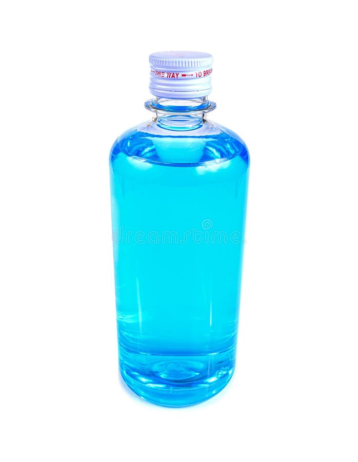 Blue Alcohol 70 in Bottle on White Background. Protection Coronavirus ...