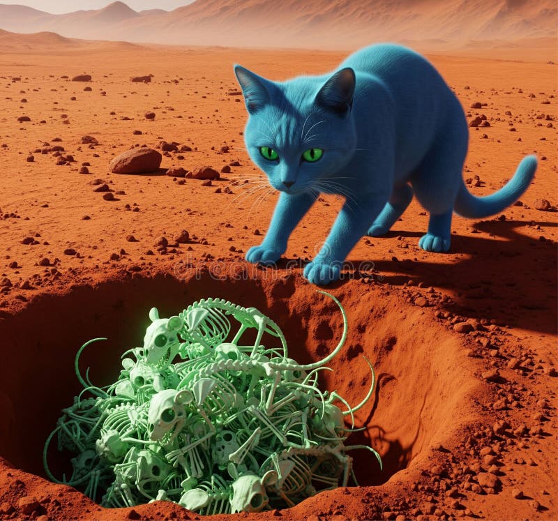 Cat Buries Mouse Stock Illustrations – 1 Cat Buries Mouse Stock ...