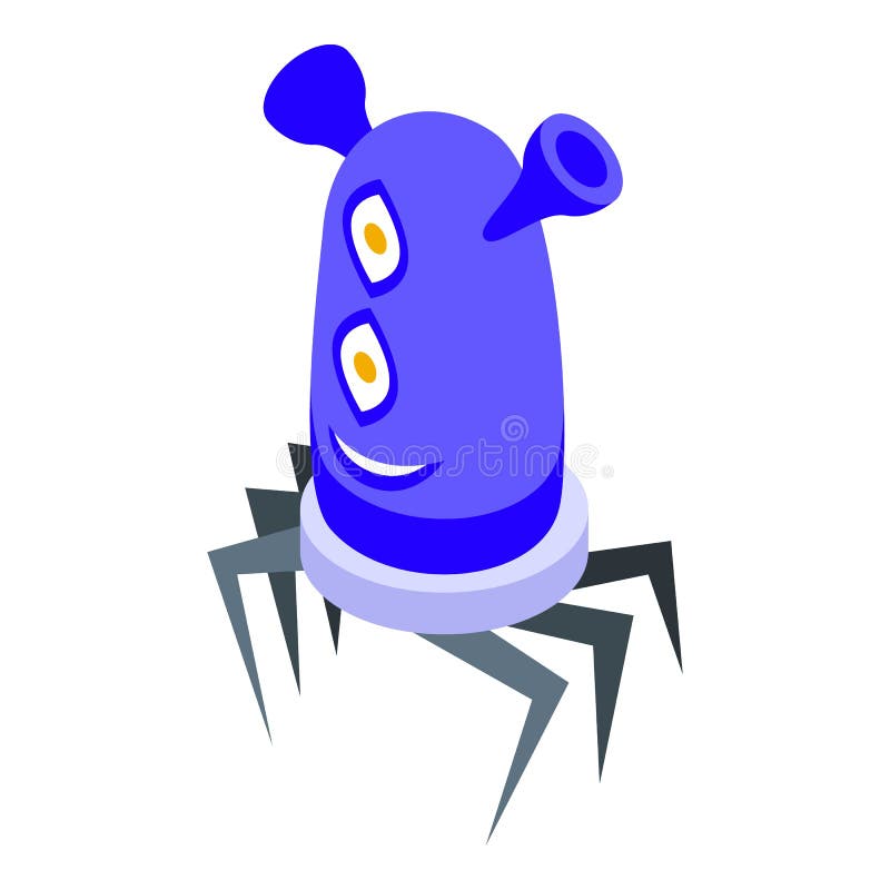 Blue Alien Icon Isometric Vector. Space Character Stock Vector ...