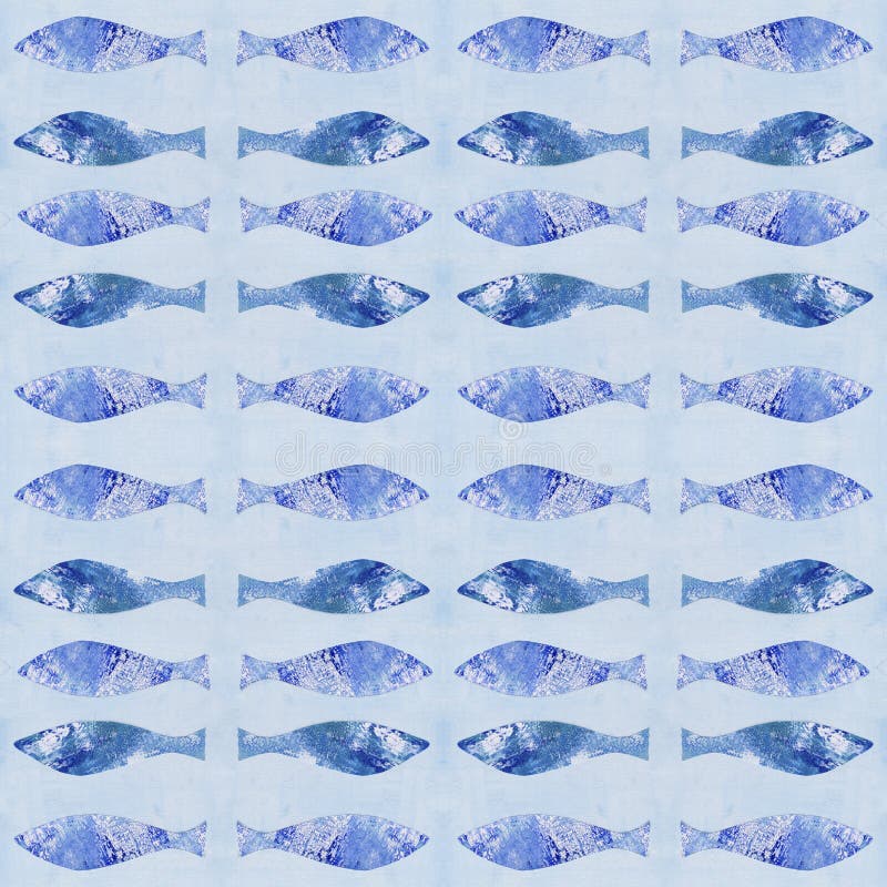 Blue fish collage stock illustration. Illustration of texture - 4286107