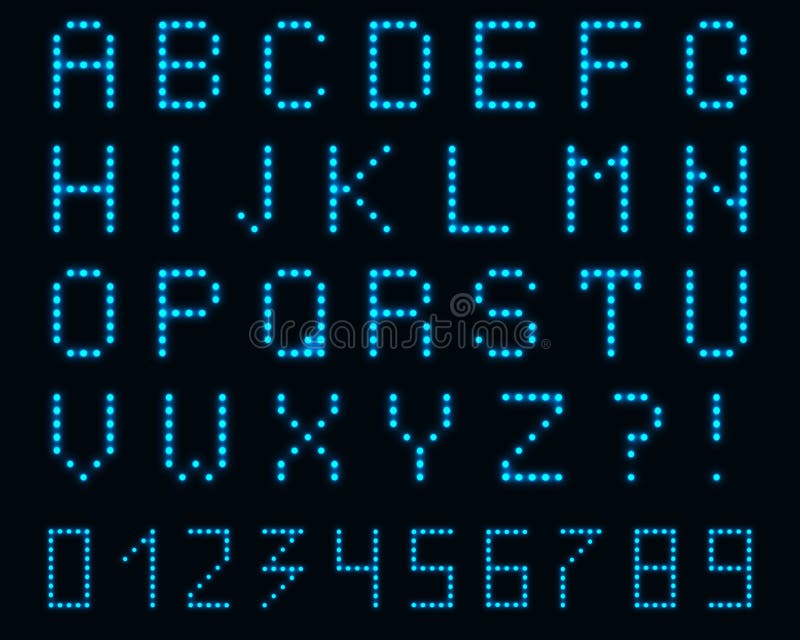 Blue alphabet stock vector. Illustration of digital, panel - 24494358