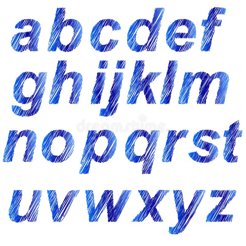 Blue Alphabet stock vector. Illustration of attached - 70993834
