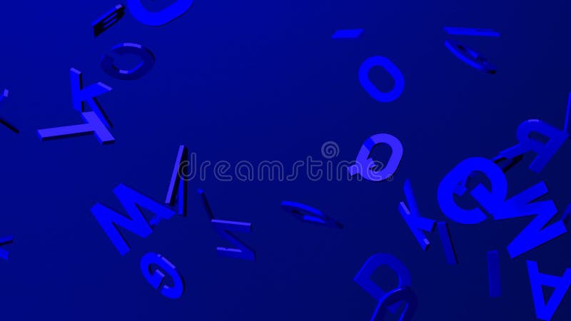 Blue Alphabets on Blue Background Stock Footage - Video of blue ...