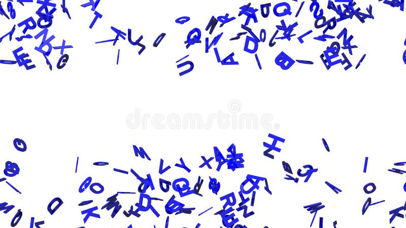Blue Alphabets on White Background. Stock Illustration - Illustration ...