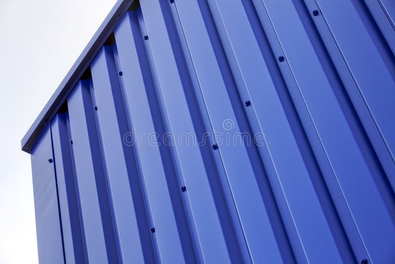Blue aluminum facade stock photo. Image of metal, building - 55583222